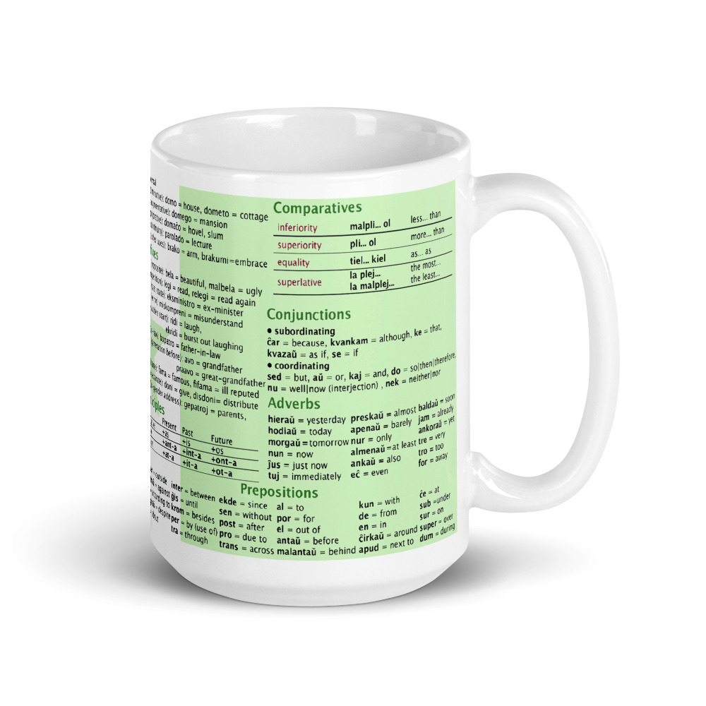 Esperanto Grammar Mug | Language Mugs