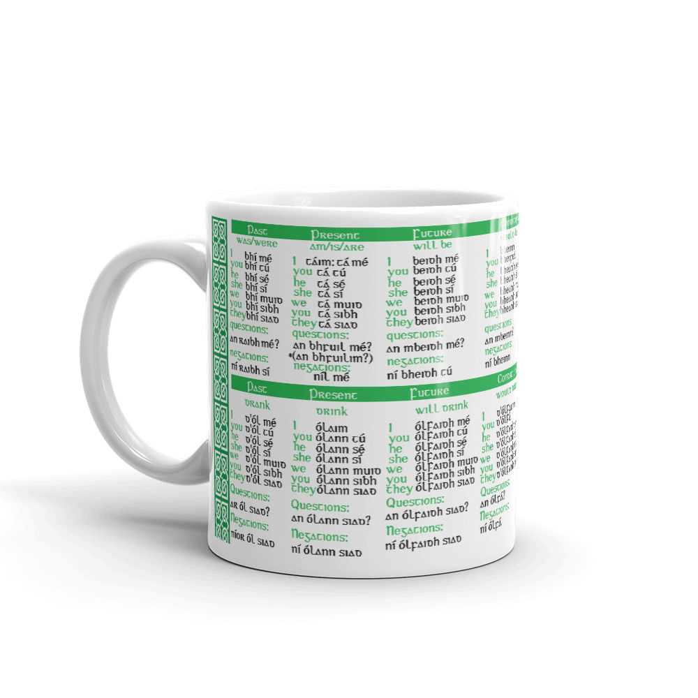 Irish Gaeilge Conjugation Mug - ól and bí | Language Mugs