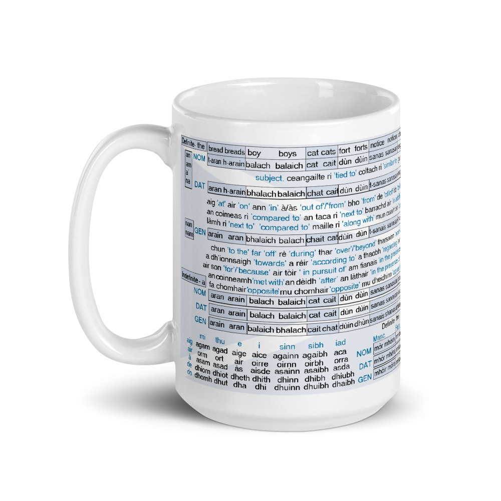 Scottish Gaelic Gàidhlig Declension Mug | Language Mugs